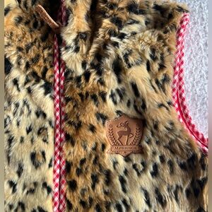Alprausch | Jackets & Coats | Alprausch Faux Leopard Fur Hooded Vest ...